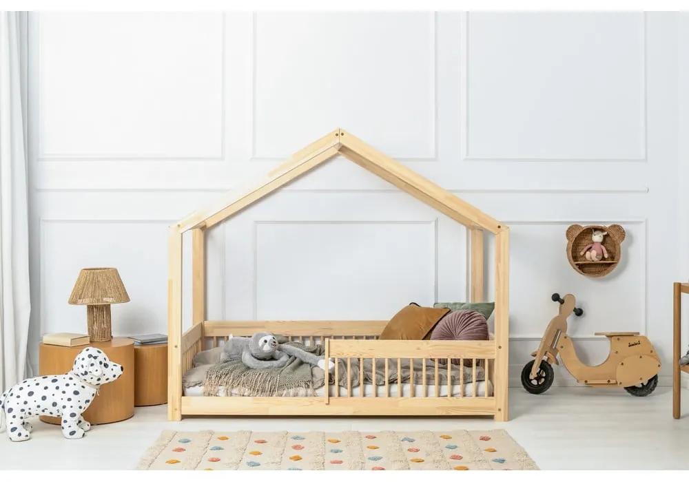 Domečková dětská postel z borovicového dřeva v přírodní barvě 90x160 cm Mila RMW – Adeko