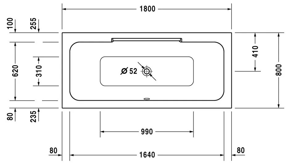 Duravit DuraStyle - vana 180x80 cm, 700298000000000