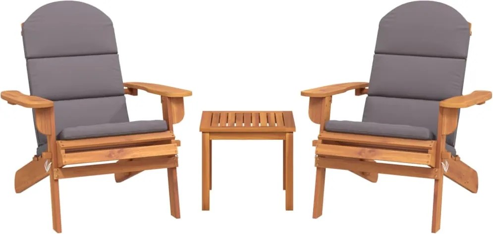 3dílná sada zahradního nábytku Adirondack masivní akácie 3152124