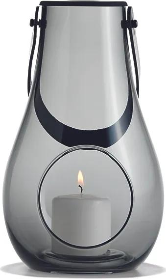 Lucerna na svíčky Design With Light 25 cm šedá