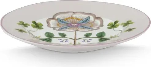 Pip Studio Lily & Lotus talířek Ø12cm, bílý (talíř tenkostěnného porcelánu)