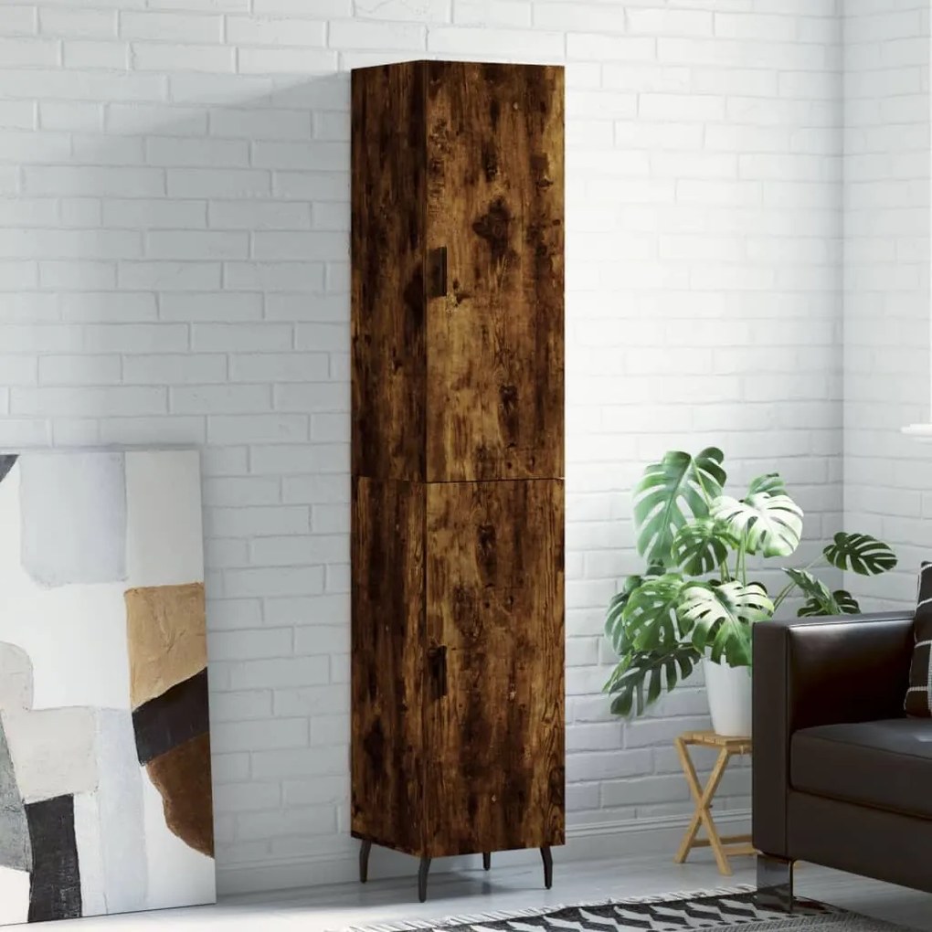 Skříň highboard kouřový dub 34,5 x 34 x 180 cm kompozitní dřevo 3198806