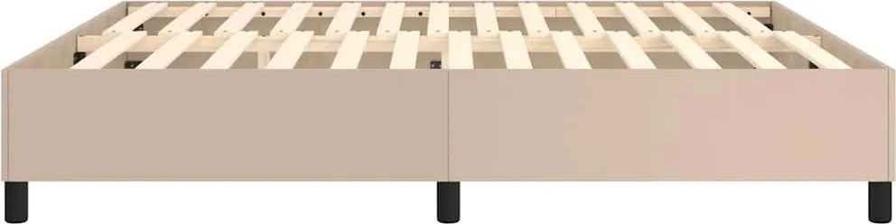Rám postele s boxspringem cappuccino 160x200 cm umělá kůže 3121058