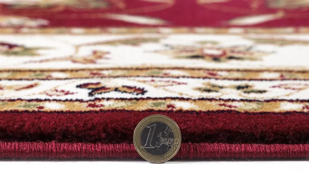 Flair Rugs, Kusový koberec Sincerity Royale Sherborne Red kruh, 133x133 (průměr) kruh, červená, kancelář