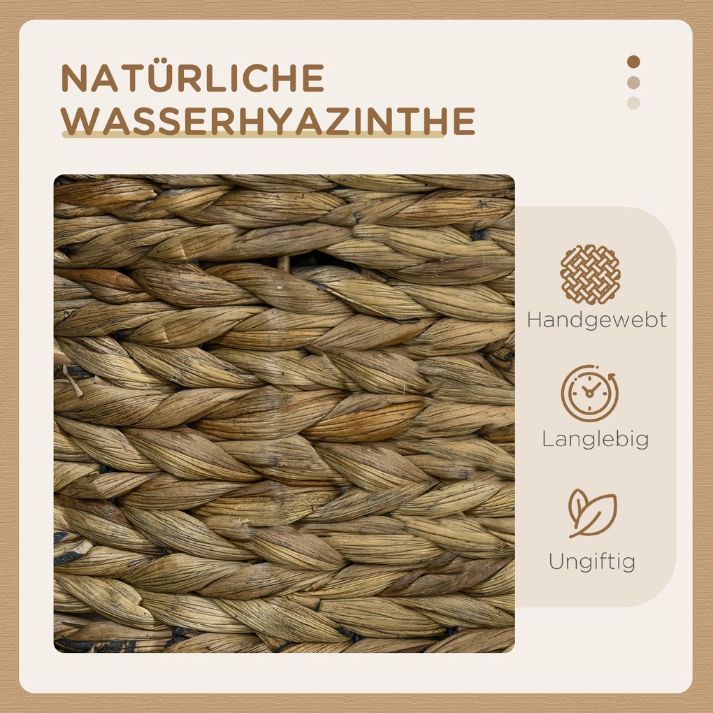 Škrabadlo PawHut vysoké 73 cm se 3 jeskyněmi a polštáři, škrabadlo s pelíškem z vodního hyacintu, tmavě hnědé pro milovníky koček | Aosom.de