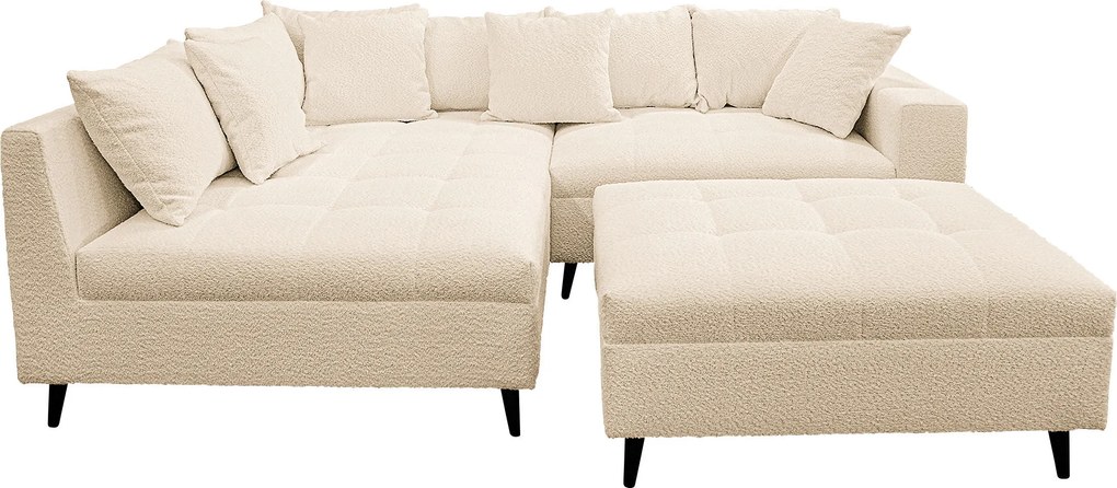 XXXLutz ROHOVÁ SEDAČKA, textil, béžová MID.YOU - Sedací soupravy - 001628000315