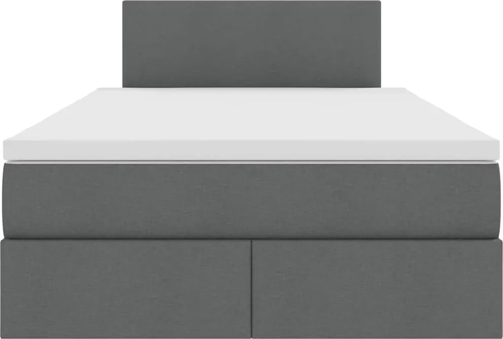 Postel s úložným prostorem a matrací Tmavě šedá 120 x 200 cm 3370438