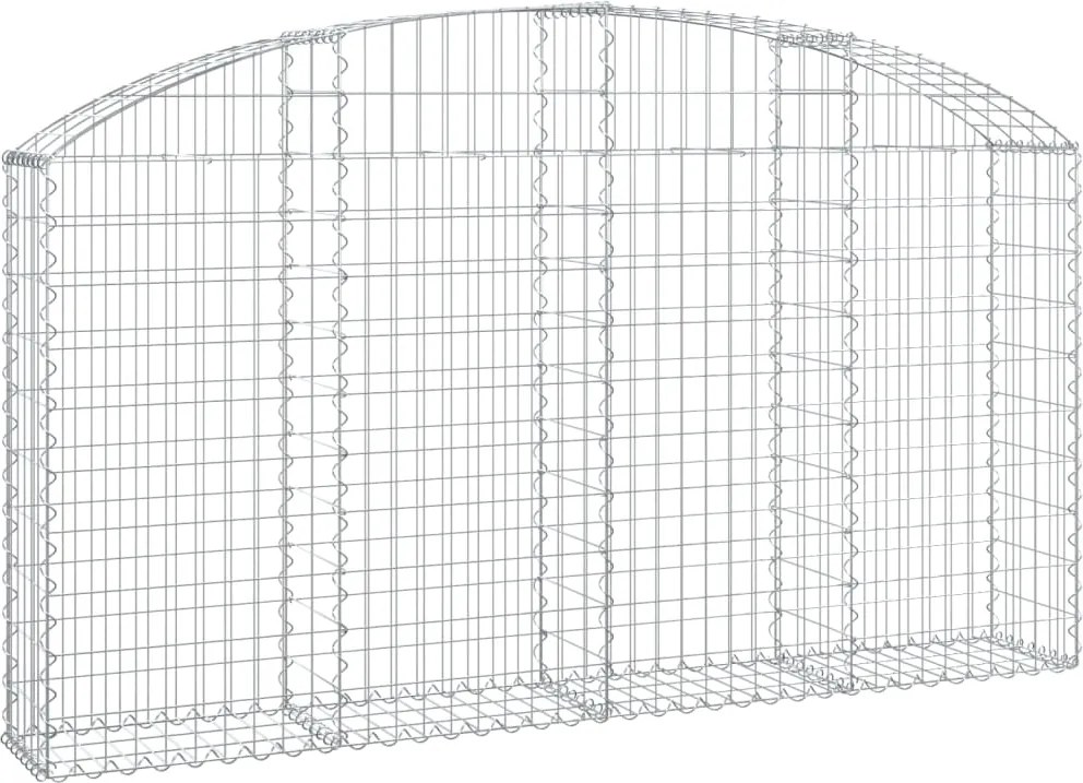 Klenutý gabionový koš 200 x 30 x 100/120 cm pozinkované železo 153465