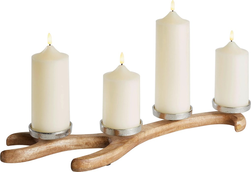 XXXLutz STOJAN NA SVÍČKY dřevo, kov X-Mas - Svícny & stojany na svíčky - 0086750380