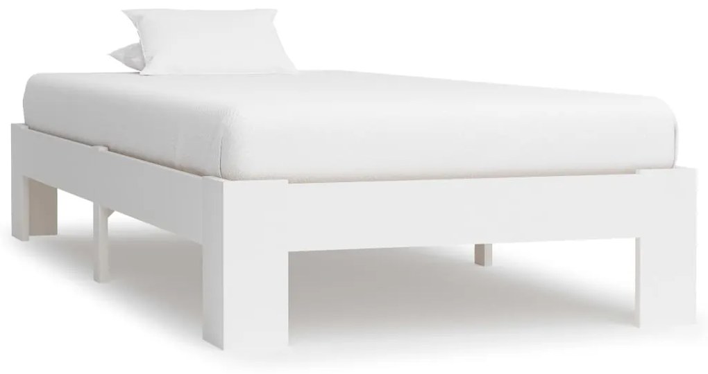 283293 vidaXL Rám postele bílý masivní borové dřevo 100 x 200 cm