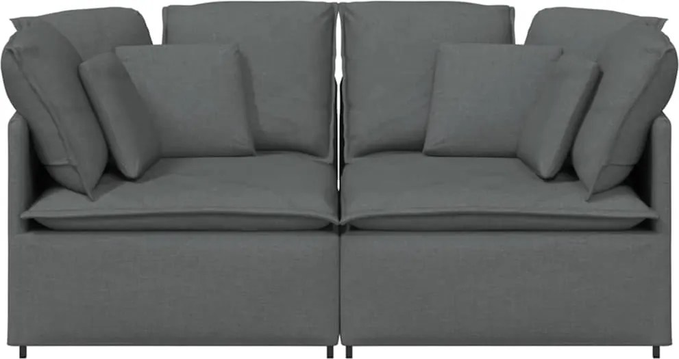 Modulární pohovka s polštáři textil tmavě šedá 3321238