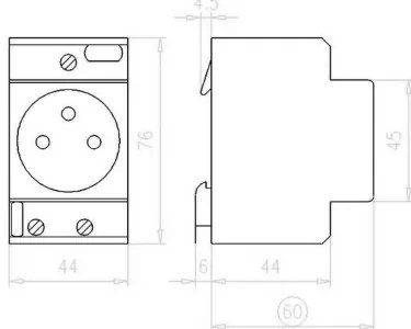 Zásuvka na DIN lištu EATON Z-SD230-BS 266876 230V/16A