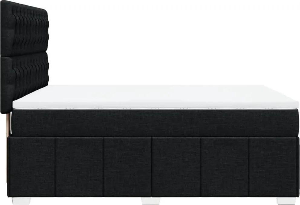 Box spring postel s matrací černá 160x200 cm textil 3291728