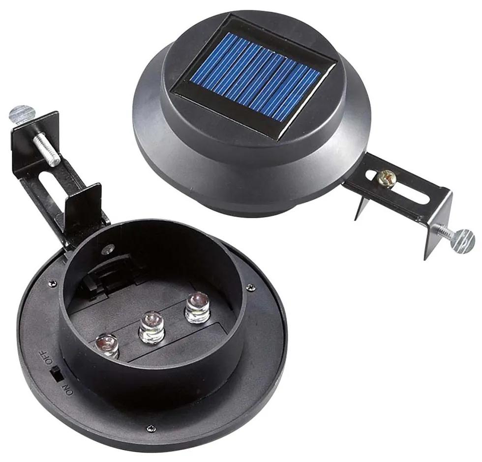 Solární lampa, 2 ks - černá