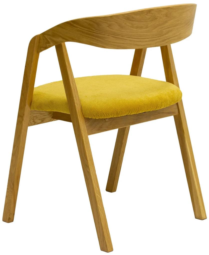 Bradop Židle čalouněná ADRIANA XL dubová Z217 | Látka: 520 - ARTEMIS-520