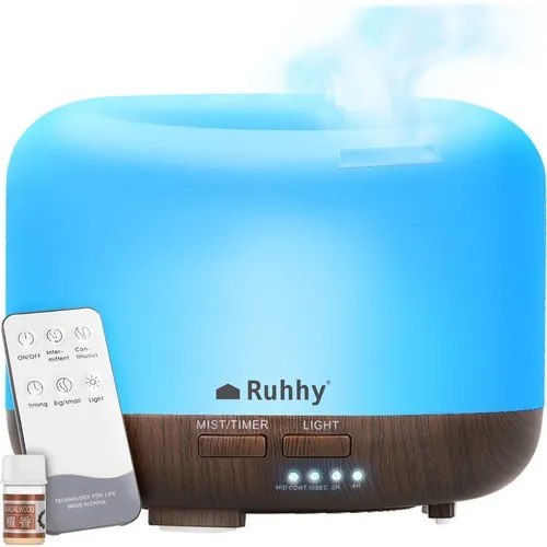 Ruhhy Aroma difuzér - LED zvlhčovač s dálkovým ovládáním N23511
