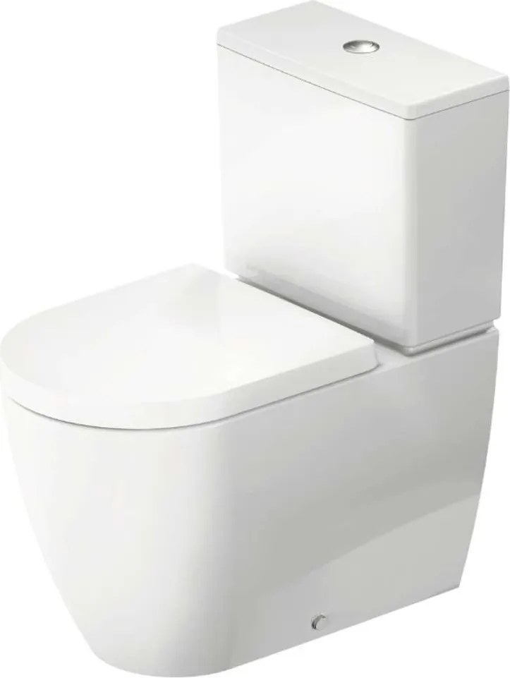 Duravit ME by Starck - WC kombi mísa, vario odpad, Rimless, DuraShield, bílá 200509AA00