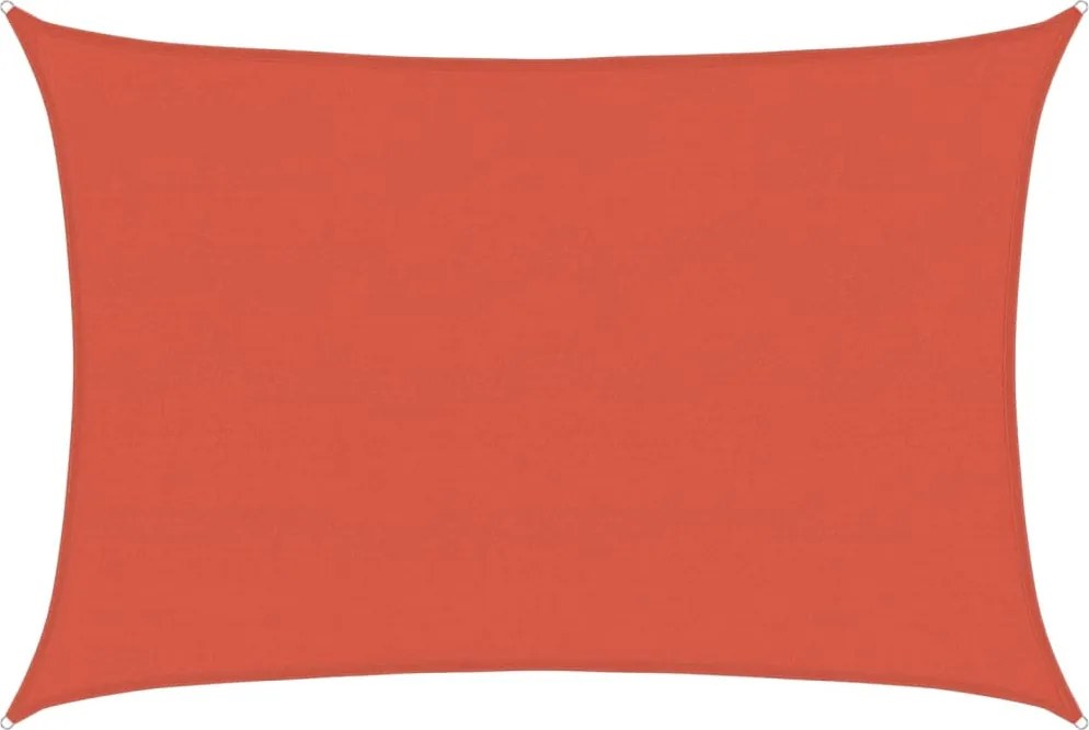Plachta proti slunci 160 g/m² terakotová 5 x 6 m HDPE 311356