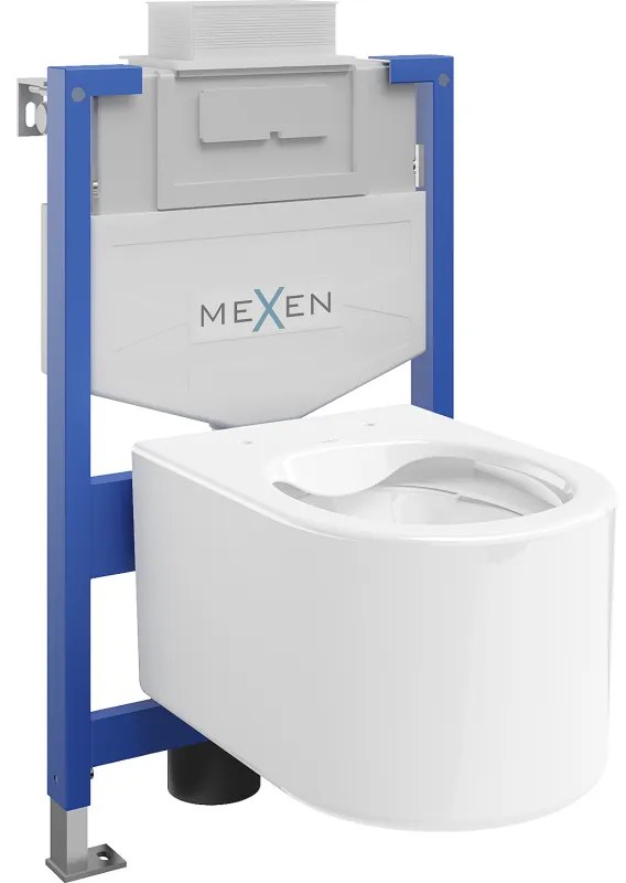 Mexen WC podomítkový set Felix XS-U stojan s WC mísou Sofia, Bílá - 6853354XX00