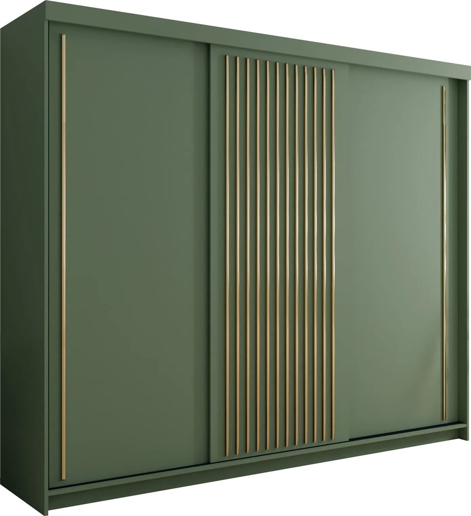 ARK Šatní skříň GREEN, Zelená 250 cm