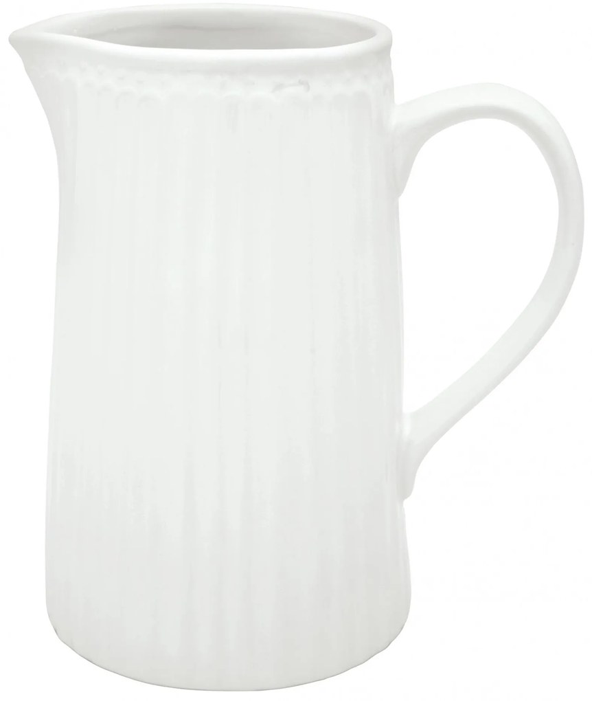 GREEN GATE Porcelánový džbán Alice White 1 l, bílá barva, porcelán