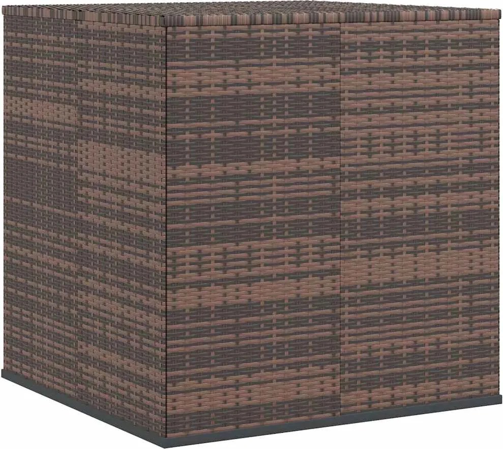 Zahradní úložný box PE ratan 100 x 97,5 x 104 cm hnědý 317227