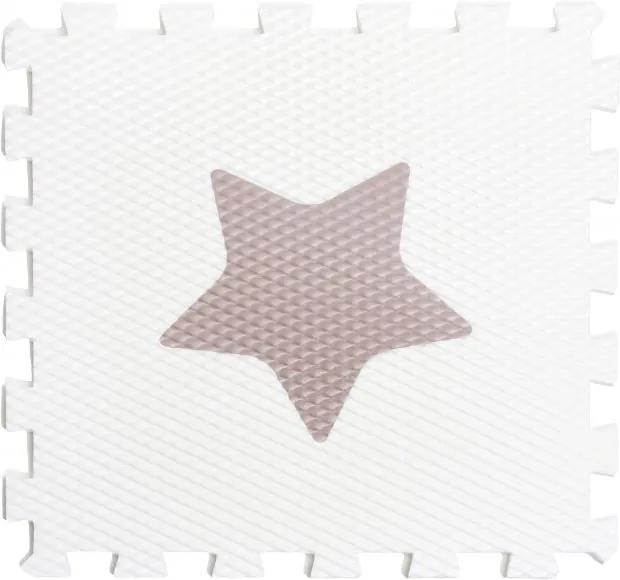 Minideckfloor s hvězdičkou bílý s hnědou hvězdou