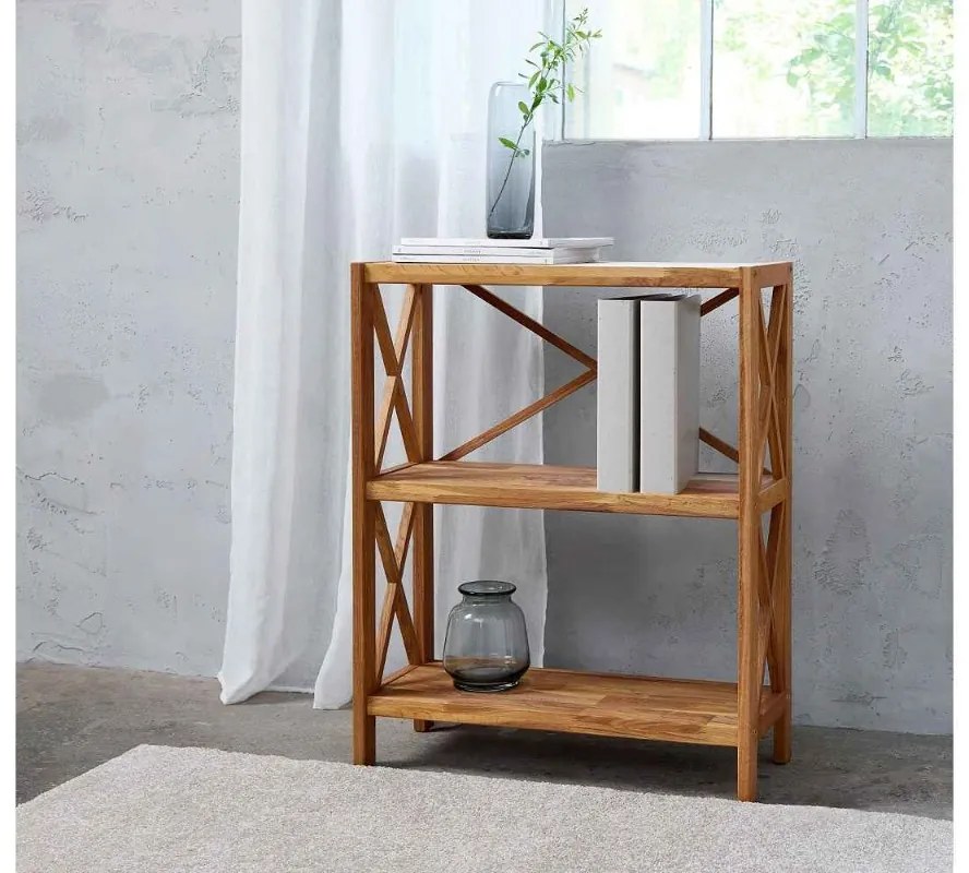 Designový regál Walworth 87 cm přírodní dub