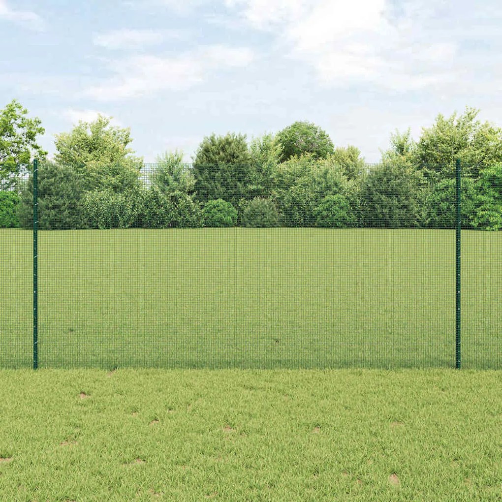 Svařovaná drátěná plotovina s tyčkami 50 x 1,2 m Zelená 3336518