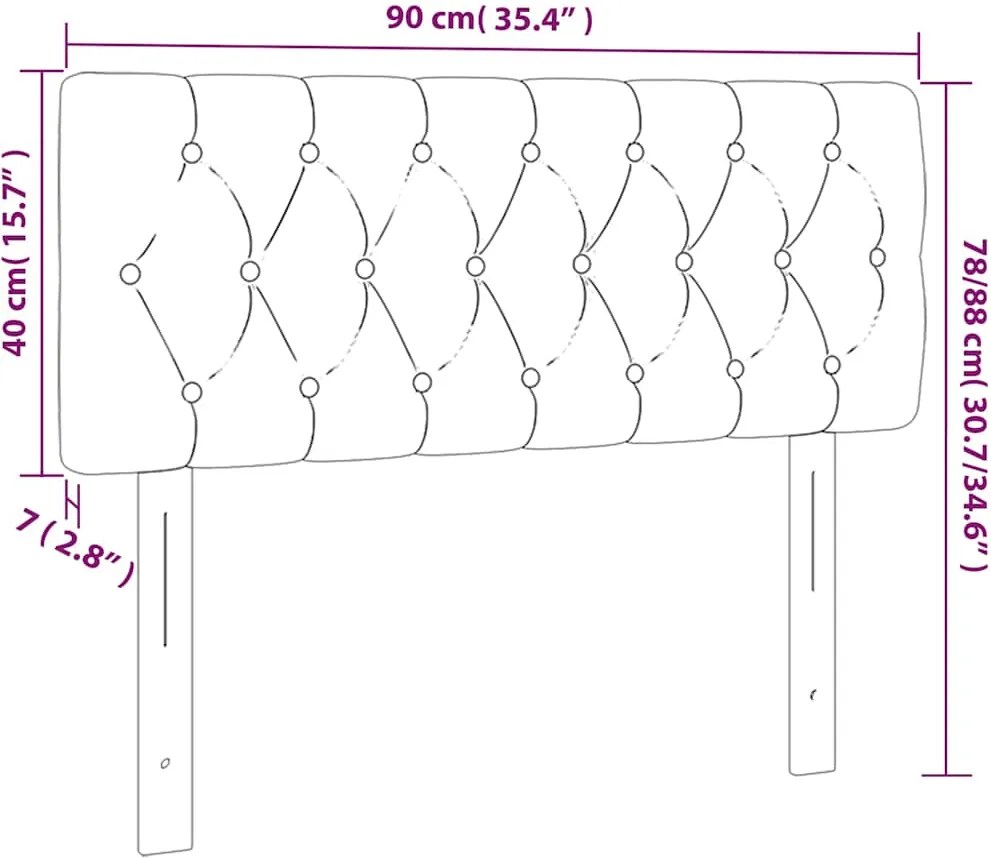 Čelo postele s LED světle šedé 90 x 7 x 78/88 cm textil 3121930