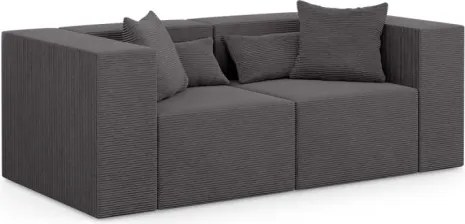 Dvoumístná modulární pohovka NOVA Poso 022 tmavě šedá