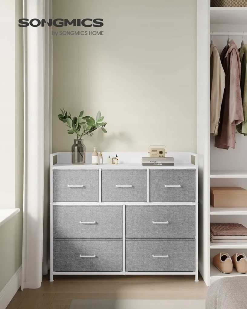 Songmics Komoda, ložnice, 7 látkových zásuvek | BIANO