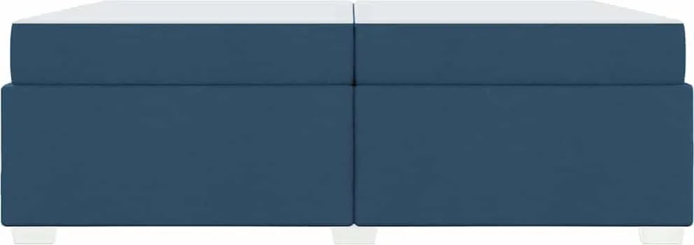 Rám postele s matrací Modrá 200 x 200 cm textil 3399214