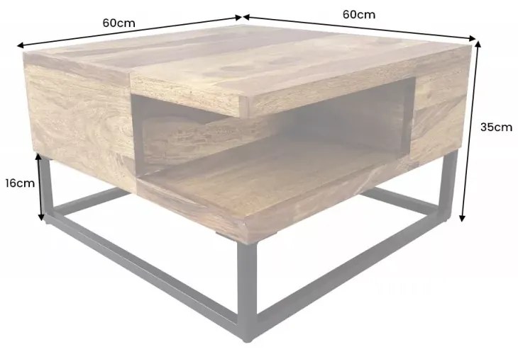 Massive home | Konferenční stolek GIANT 60 CM masiv sheesham