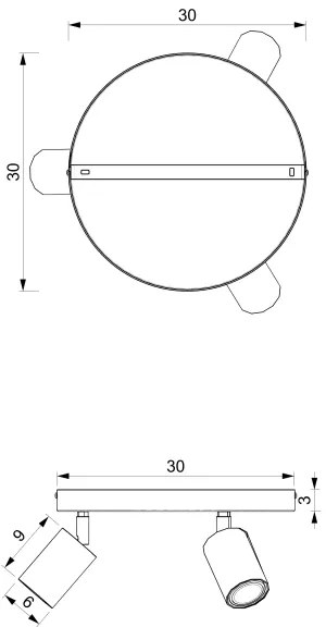Bodové svítidlo BELLO 3xGU10/8W/230V bílá