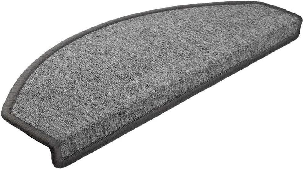 Schodové rohože 15 ks 65 x 24 x 4 cm tmavě šedé, půlkulaté, velké 133885