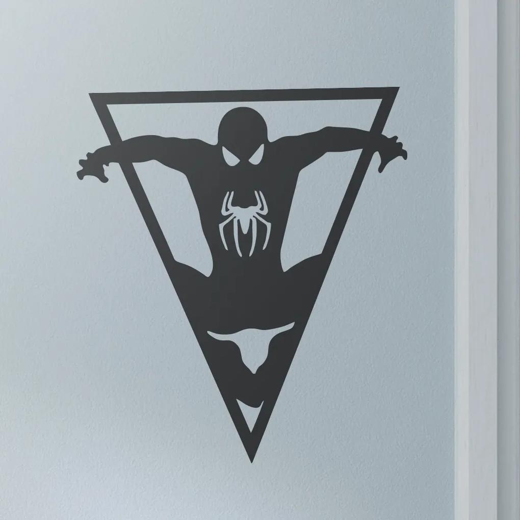 Živá Zeď Samolepka na zeď Spiderman trojúhelník Barva: černá