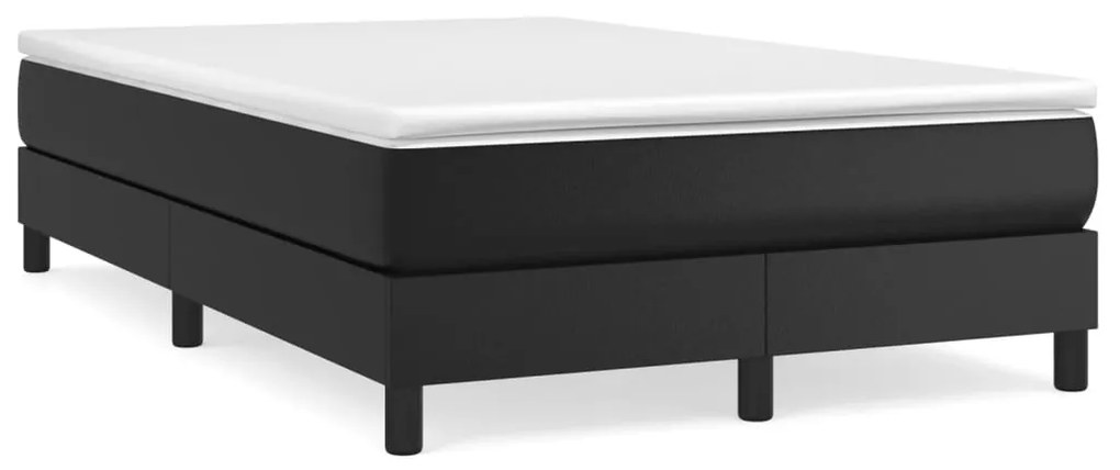 Box spring postel s matrací černá 120x190 cm umělá kůže 3269671