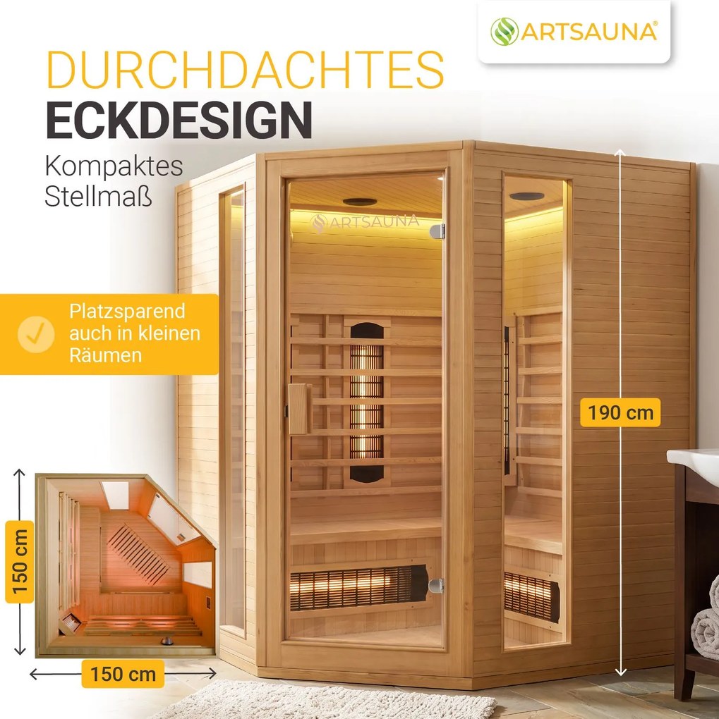 Artsauna Rohová infrasauna Nyborg E150V