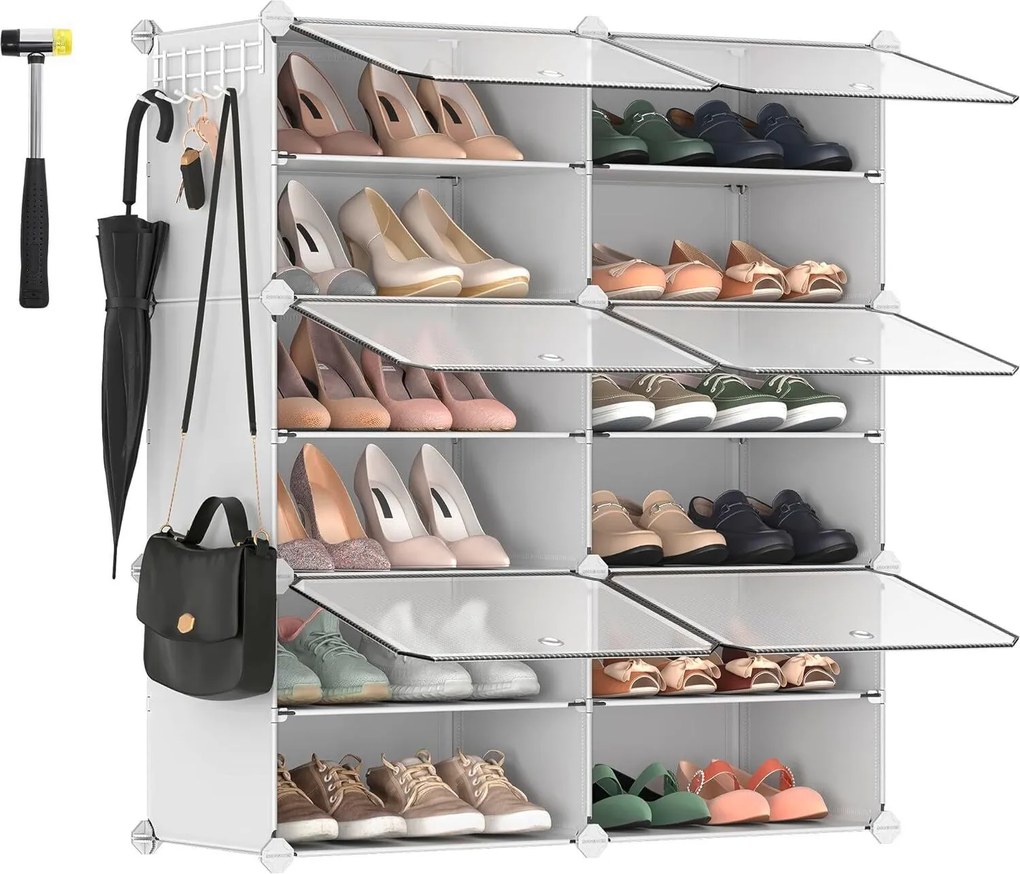 XXXLutz REGÁL NA BOTY, bílá, 83/63/32 cm - Online Only šatny & botníky - 002543037002
