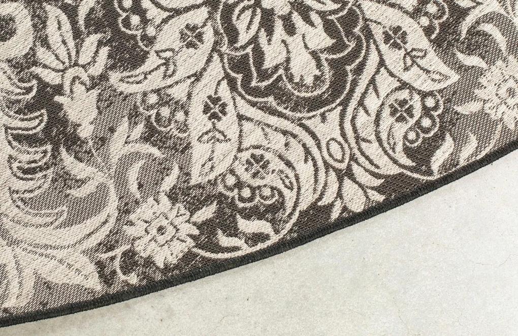 Černý venkovní koberec ZUIVER COVENTRY s orientálními vzory 200 cm