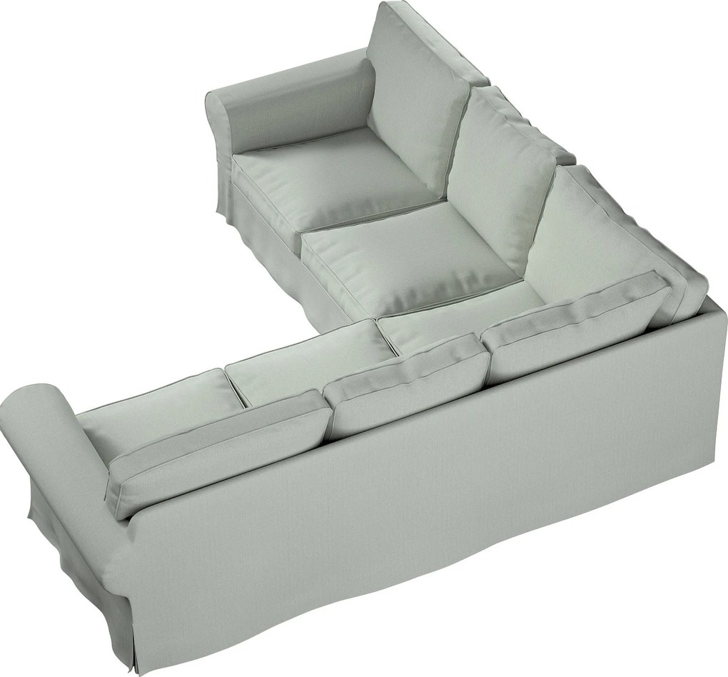 Potah na pohovku IKEA  Ektorp rohová barva modrá látka pletený vzor