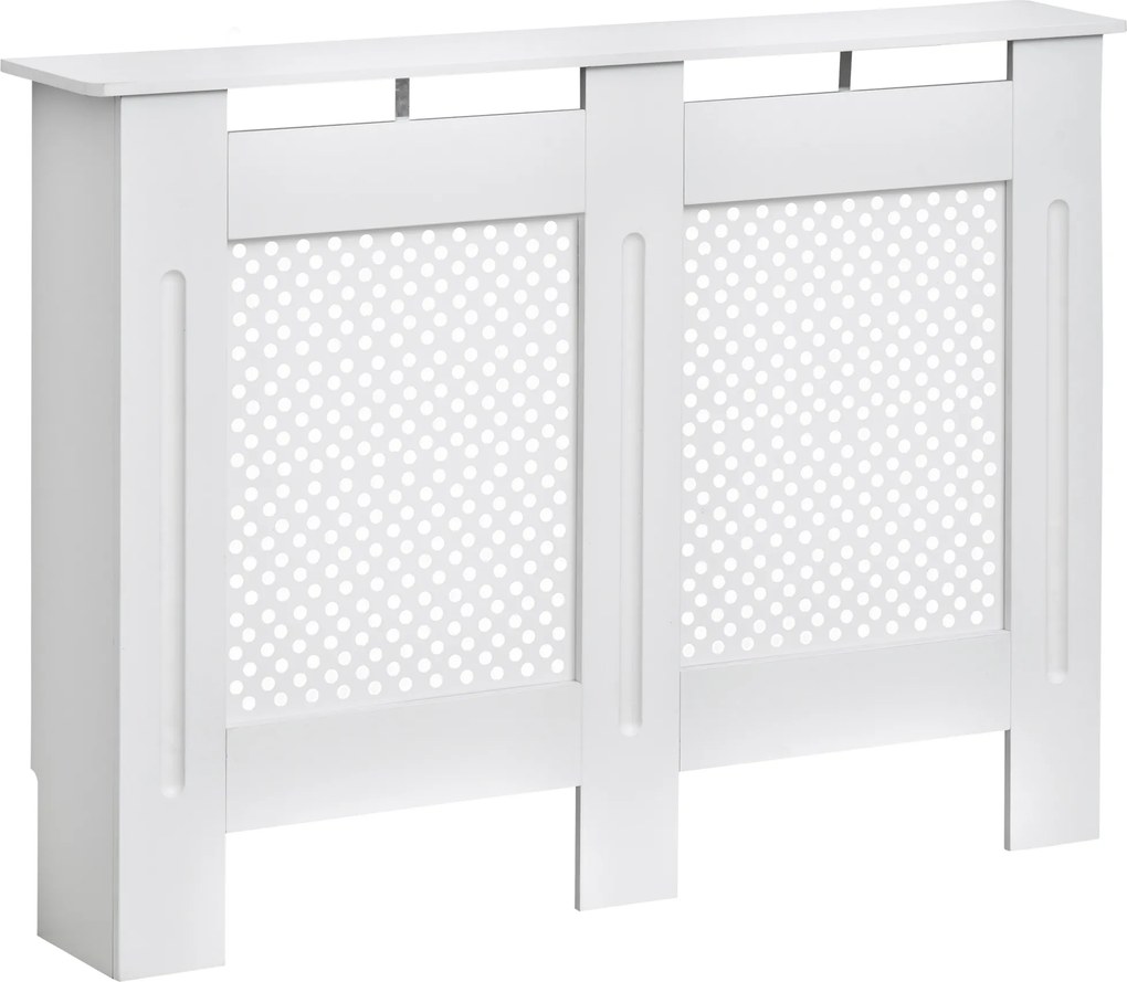 HOMCOM Kryt Radiátoru Radiátorová Skříň Stěnová Police Moderní Design MDF 111,5x19x82 cm