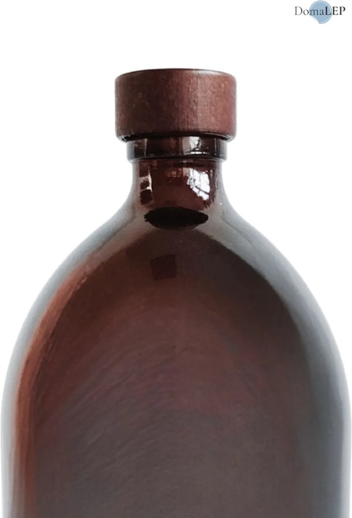 Dávkovač mýdla MONA 1 000 ml s uzávěrem v barvě tmavého dřeva
