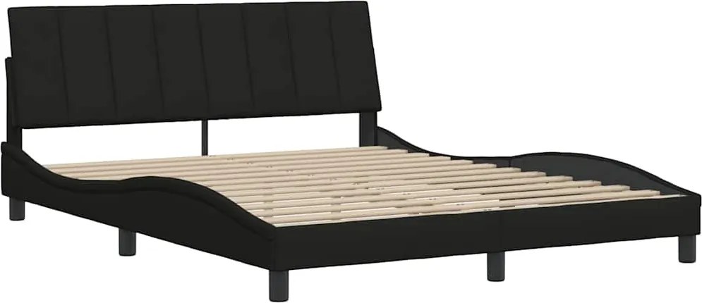 Rám postele bez matrace Hanko černý 160 x 200 cm textil 3310400