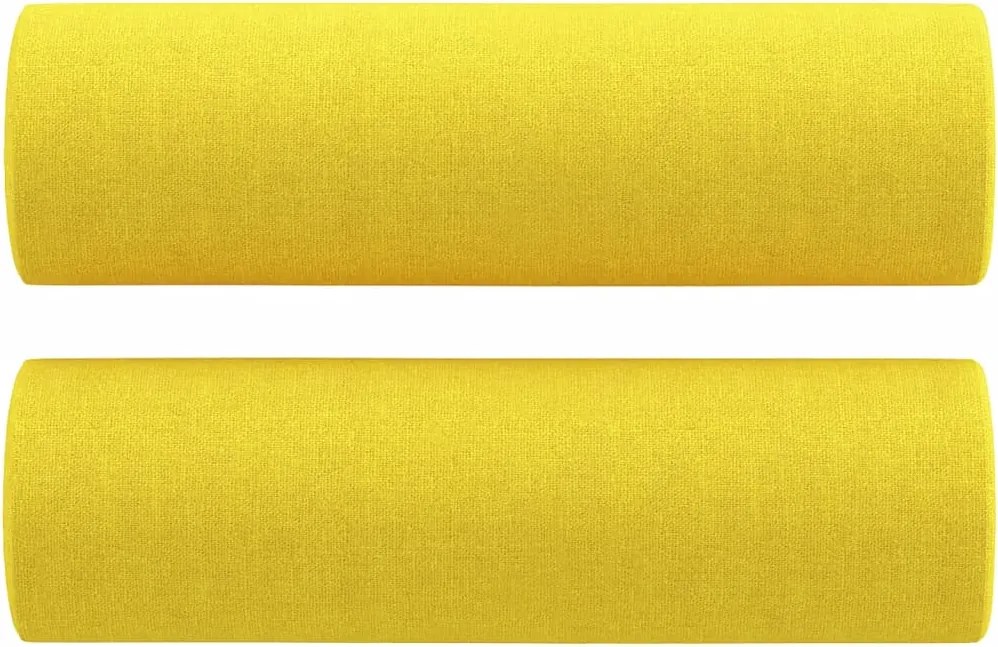 3dílná sedací souprava s polštáři světle žlutá textil 3201863