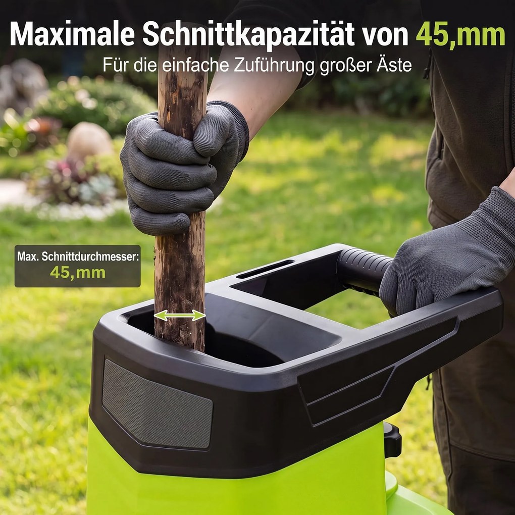 Costway Zahradní drtič elektrický 2500 Nožový drtič W na větve