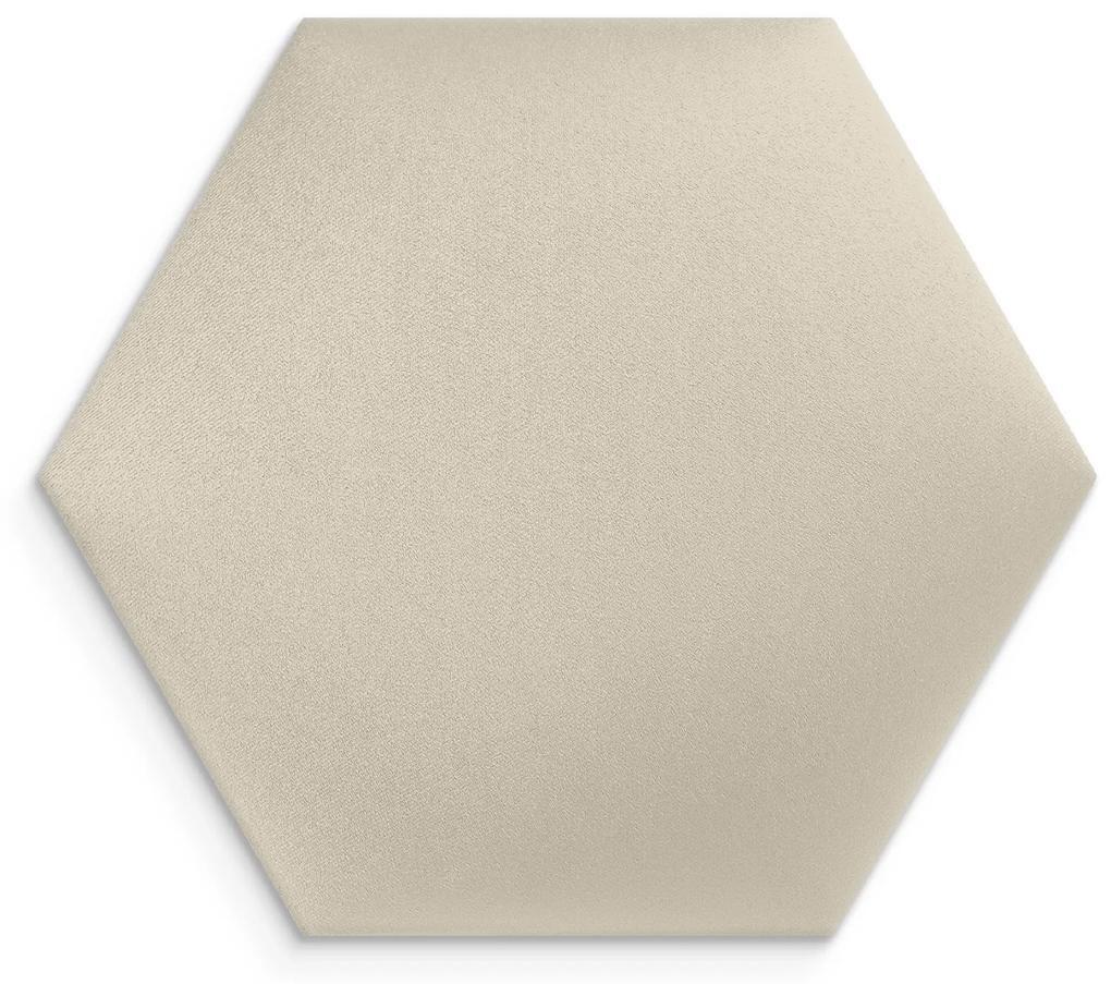 Čalouněný panel - Šestiúhelník - 40x35cm Barva: Krémová