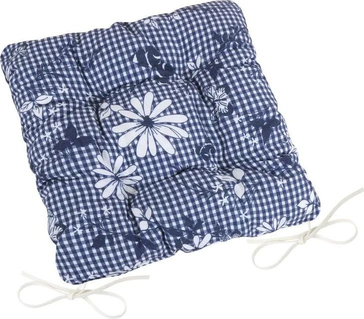 Bellatex Sedák DITA prošívaný Modrá 40x40 cm