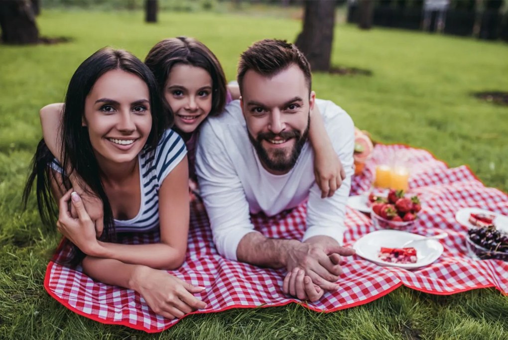 Tutumi, voděodporná piknik deka130x150 cm, modrá, TUR-06001
